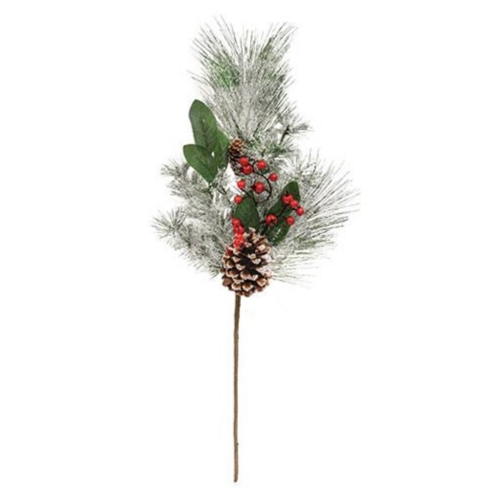 Snowy Long Needle Pine & Berry Spray | Michaels