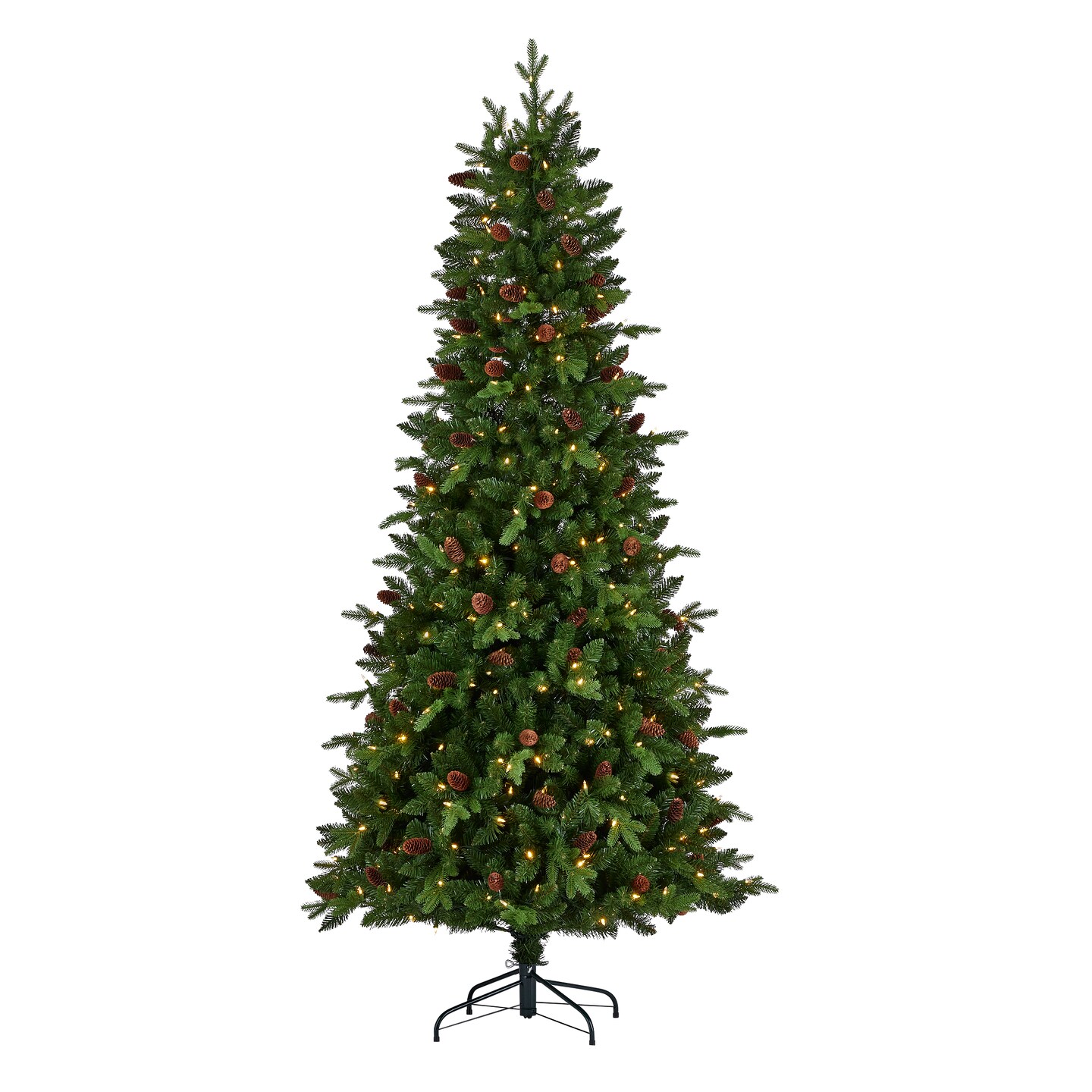 Christmas Canyon Ranch Fir Artificial Tree 7.5ft, Pre-Lit 380 Warm ...