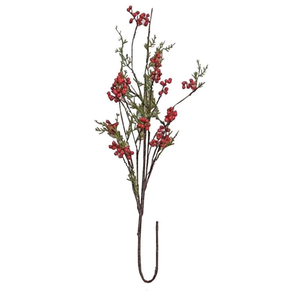 32" Cedar and Berry Spray with Brown Floral Stem Perfect for Seasonal ...
