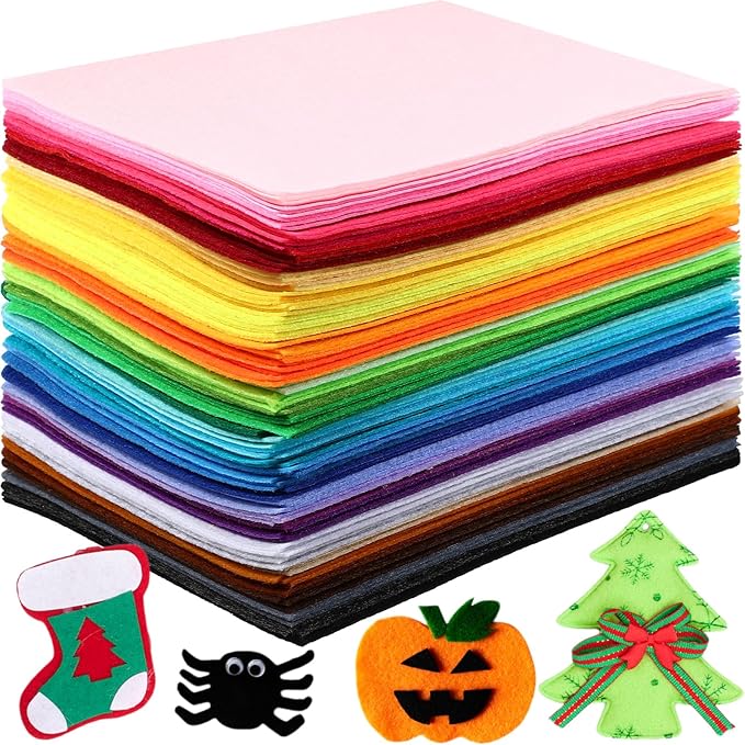 Fabric Sheets Christmas Felt Squares Assorted Color Halloween Felt ...