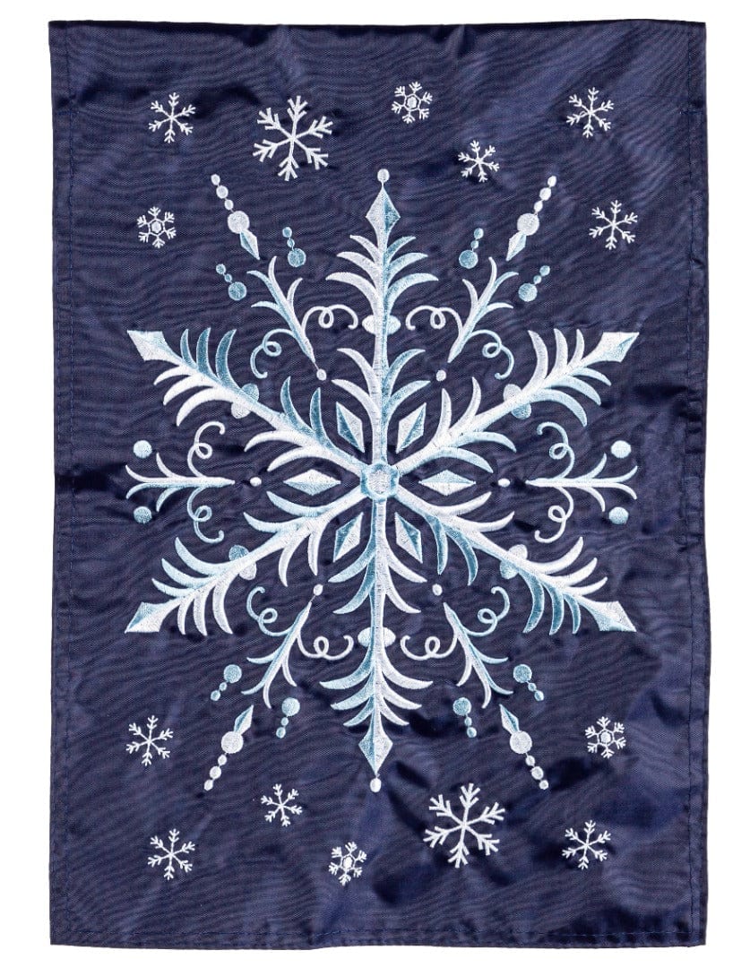 Snowflake Winter Garden Flag 2 Sided Applique | Michaels