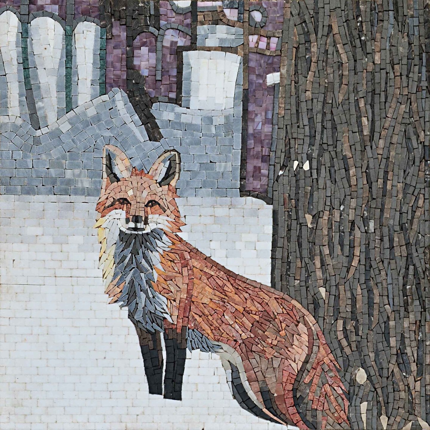 Fox Marble Mosaic Art Mural | MakerPlace by Michaels