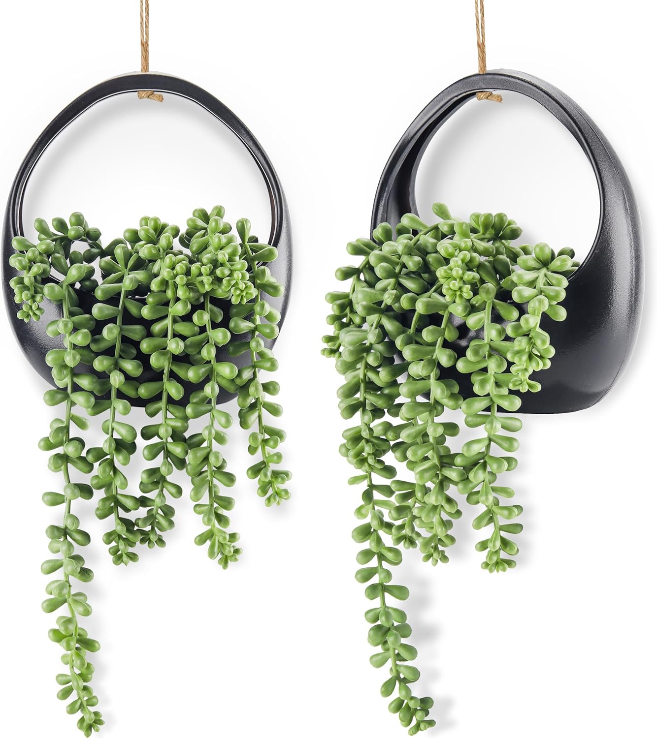 2 Pack Fake Hanging Plants Artificial Succulents Plants Indoor for ...