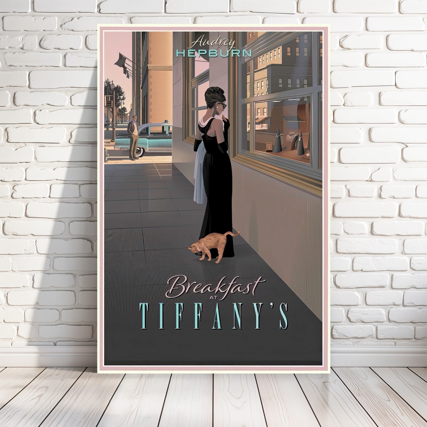 Print of 'Breakfast At Tiffany's' classic movie poster, 1961 romantic ...
