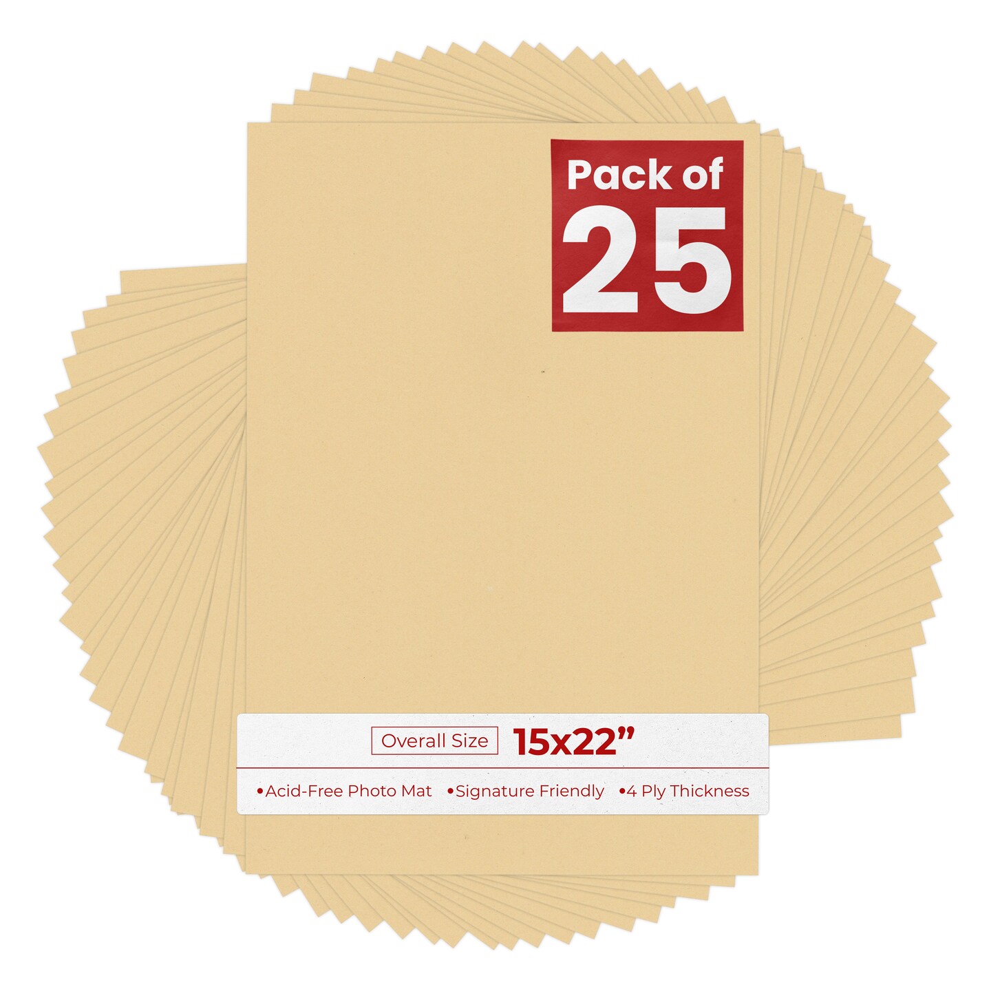 Beige 15x22 Uncut Mat Board - Blank Sheets, No Opening, Color: Brown ...