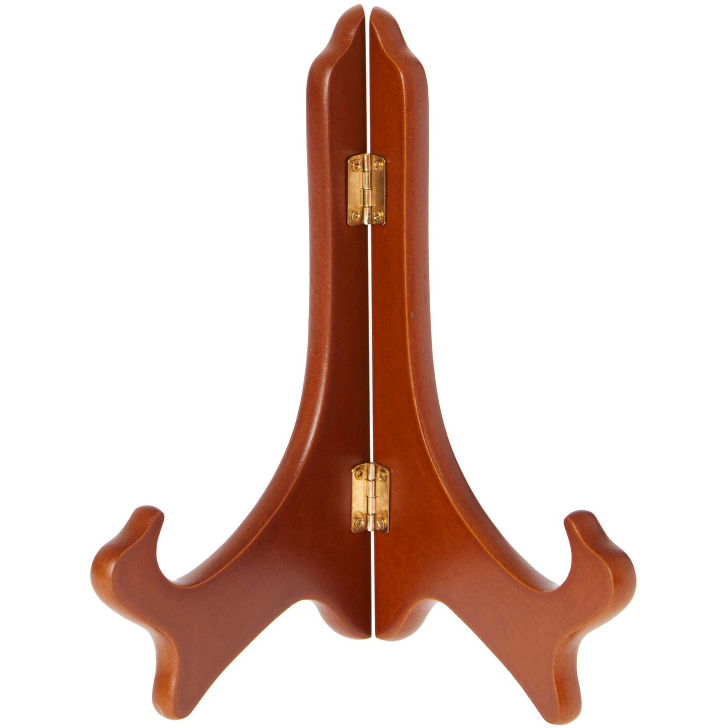 Bard's Hinged Walnut MDF Wood Plate Stand, 8" H x 7" W x 4.75" D (For 8 ...