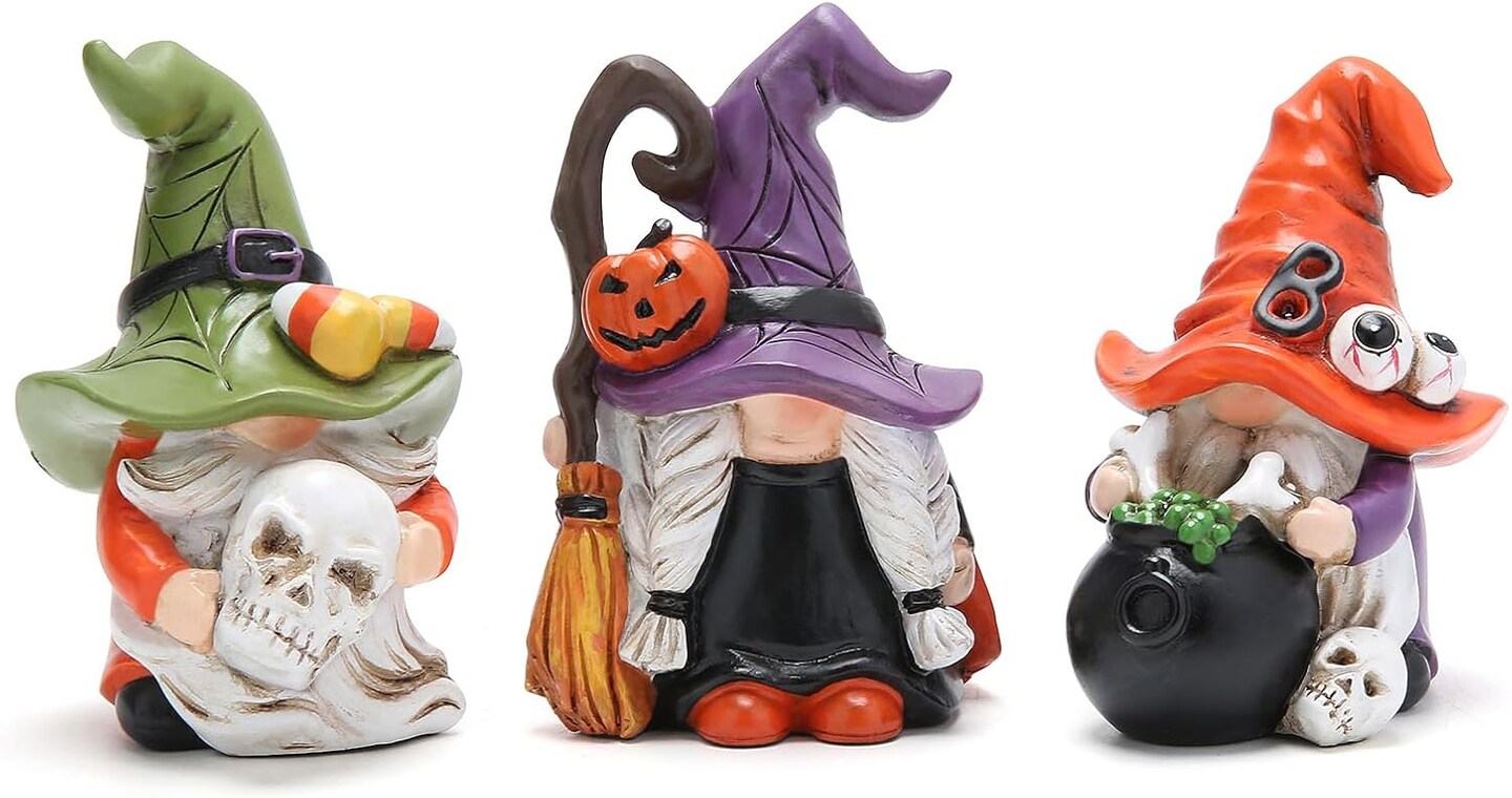 3 pieces Halloween Gnomes Decorations Handmade Scandinavian Gnomes ...