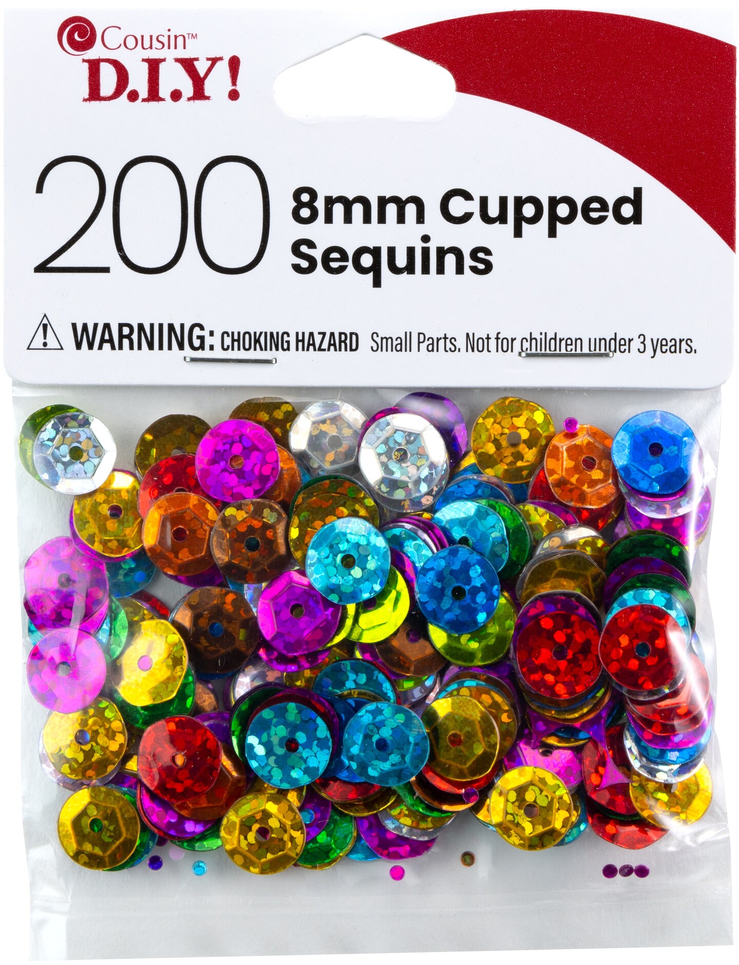 CousinDIY Cupped Sequins-Multi, 8mm 200/Pkg | Michaels