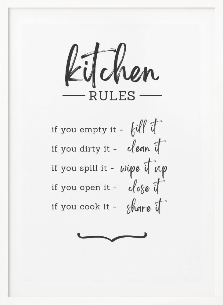 Kitchen Rules Framed Art Wall Decor | Michaels