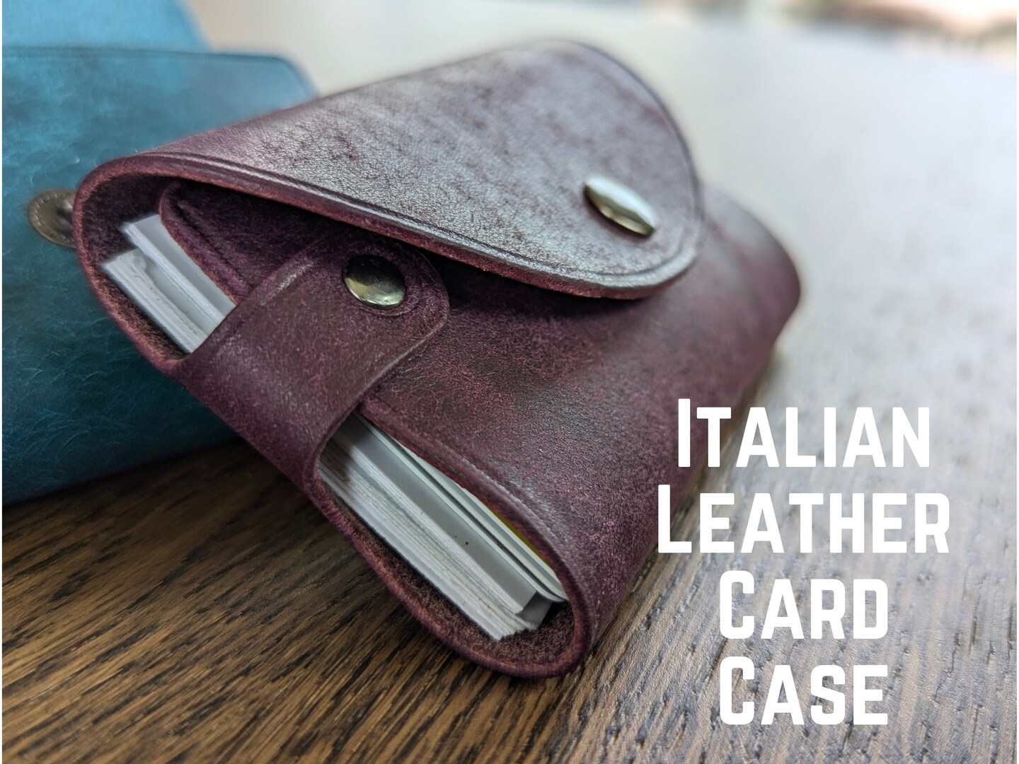 Italian Leather Card Case, Badalassi Carlo Pueblo, Slim Business Card ...