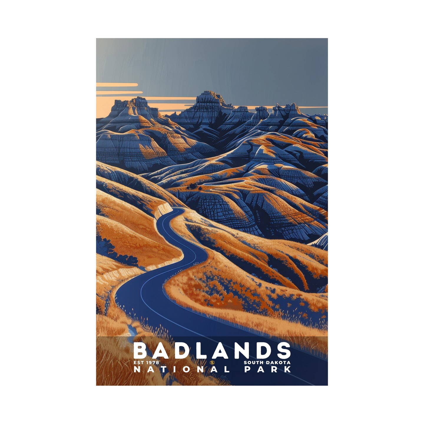 Badlands National Park Poster, Travel Art, Office Poster, Home Decor ...