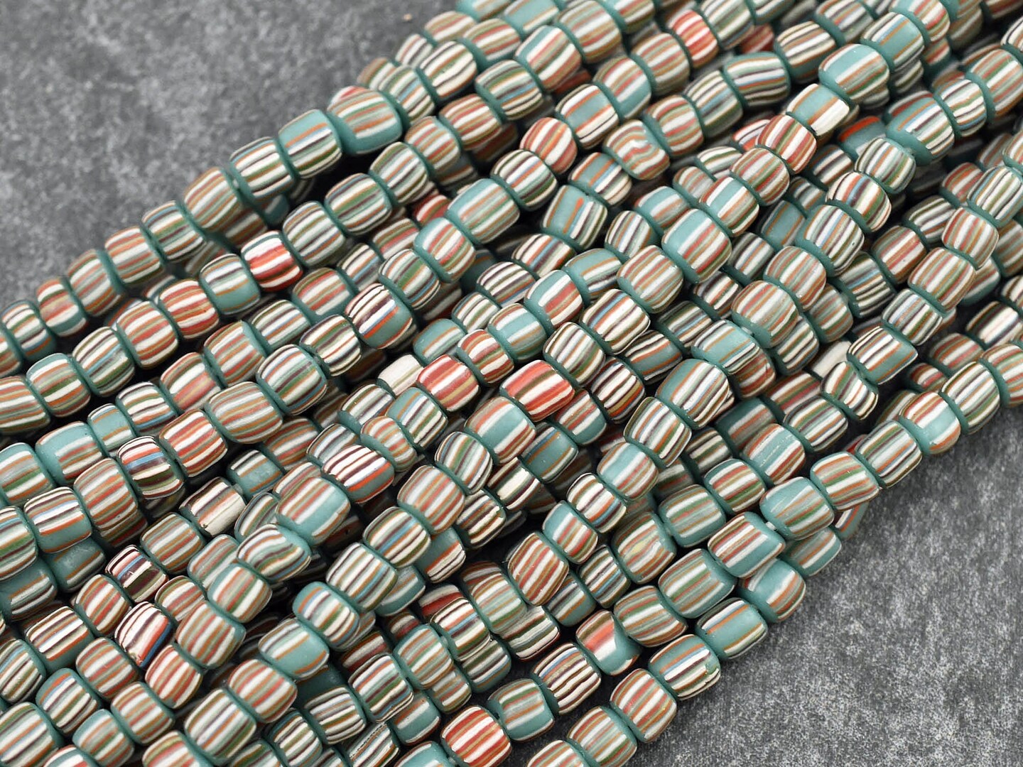 Striped Java Glass Beads -- Approx 24" Strand | Michaels