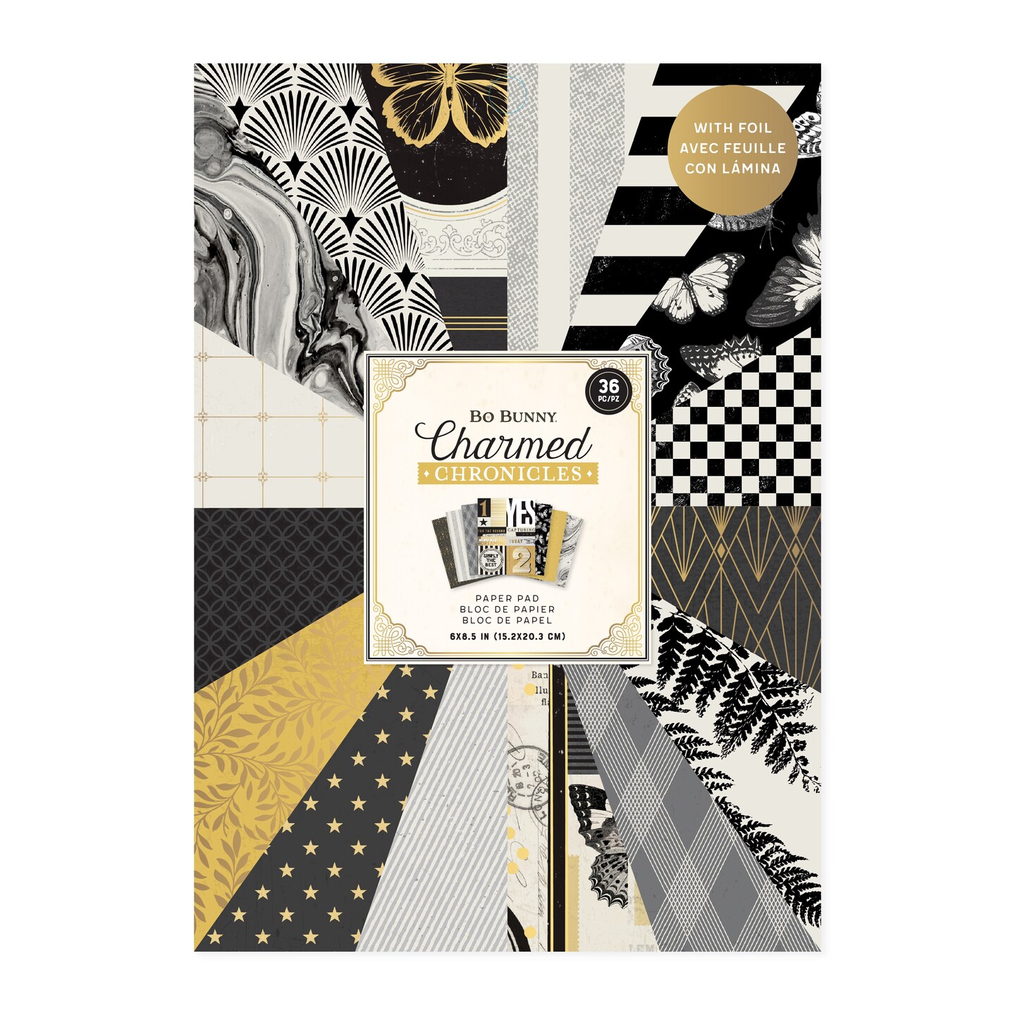 Bo Bunny Charmed Chronicles Double-Sided Paper Pad 6"X8"-36 Sheets ...