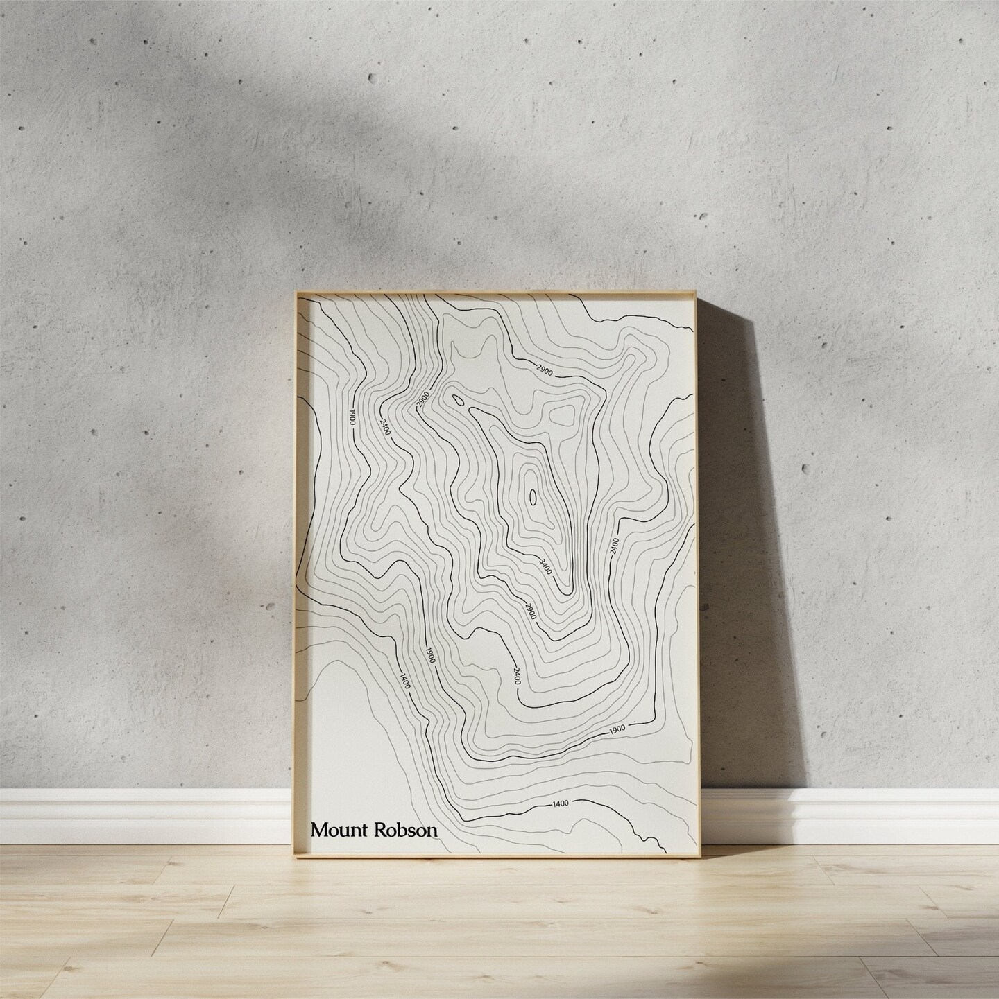 Mount Robson Topographic Map Poster, | Michaels