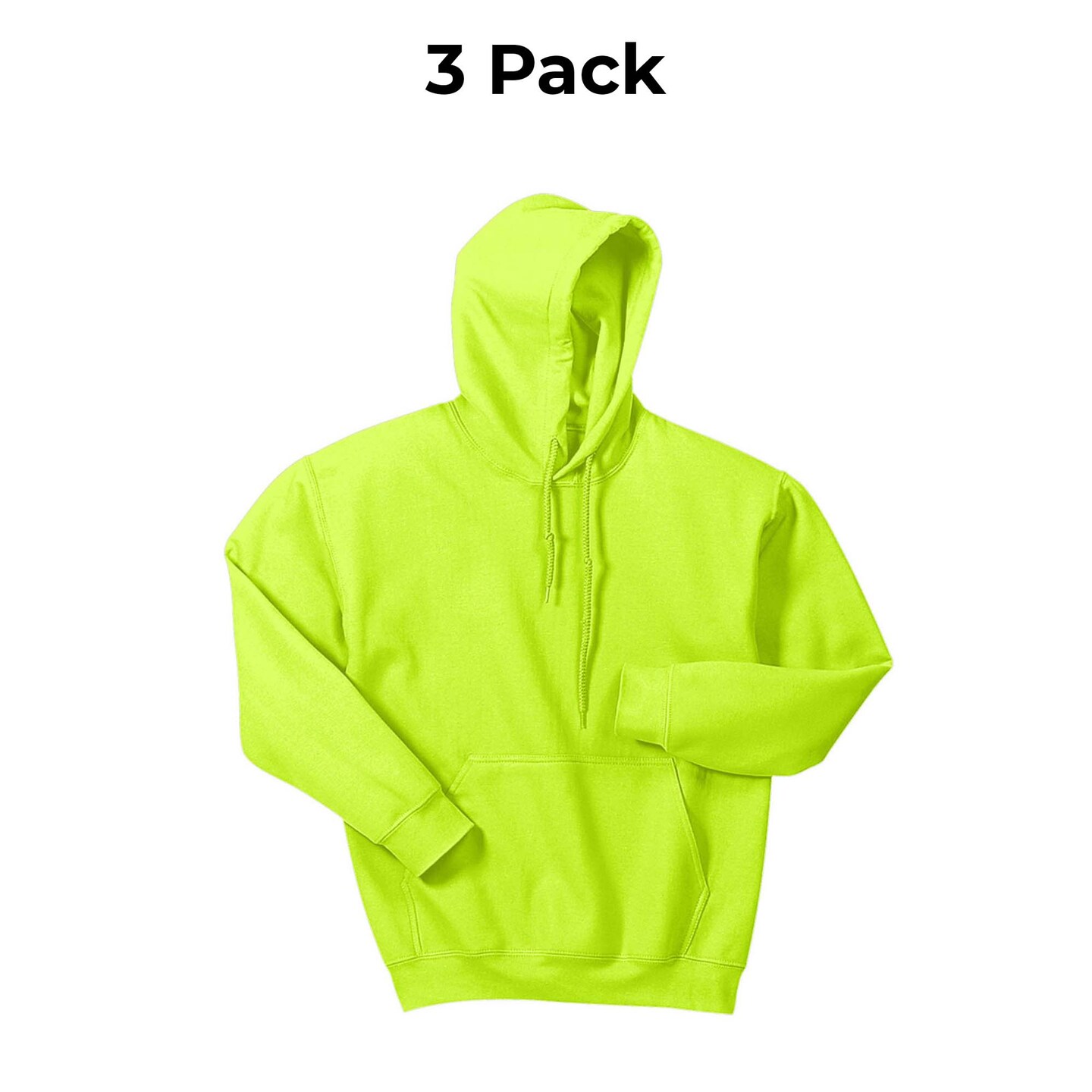 High Visibility Hooded Sweatshirt with Reflective Stripes, Size: L ...