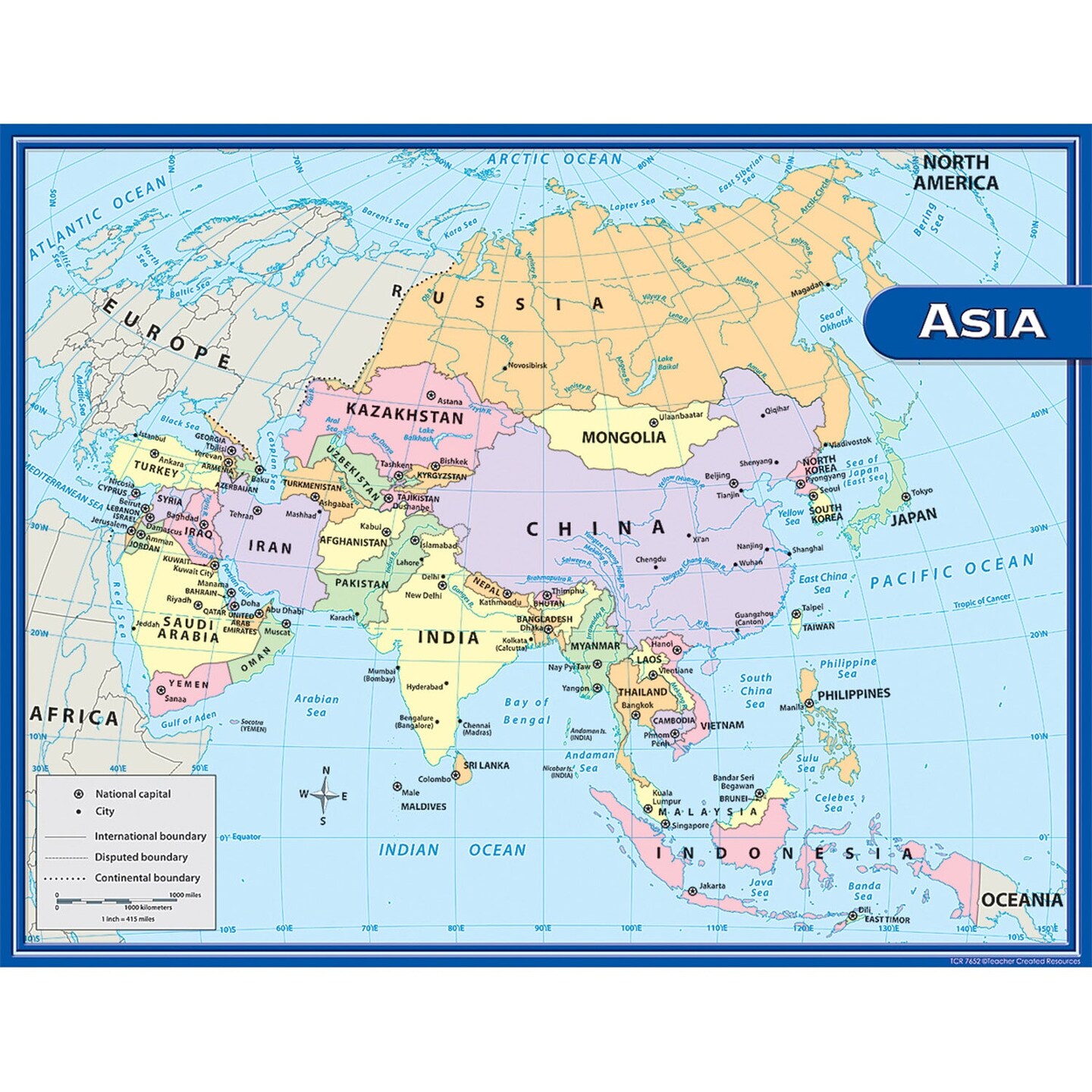 Asia Map Chart | Michaels