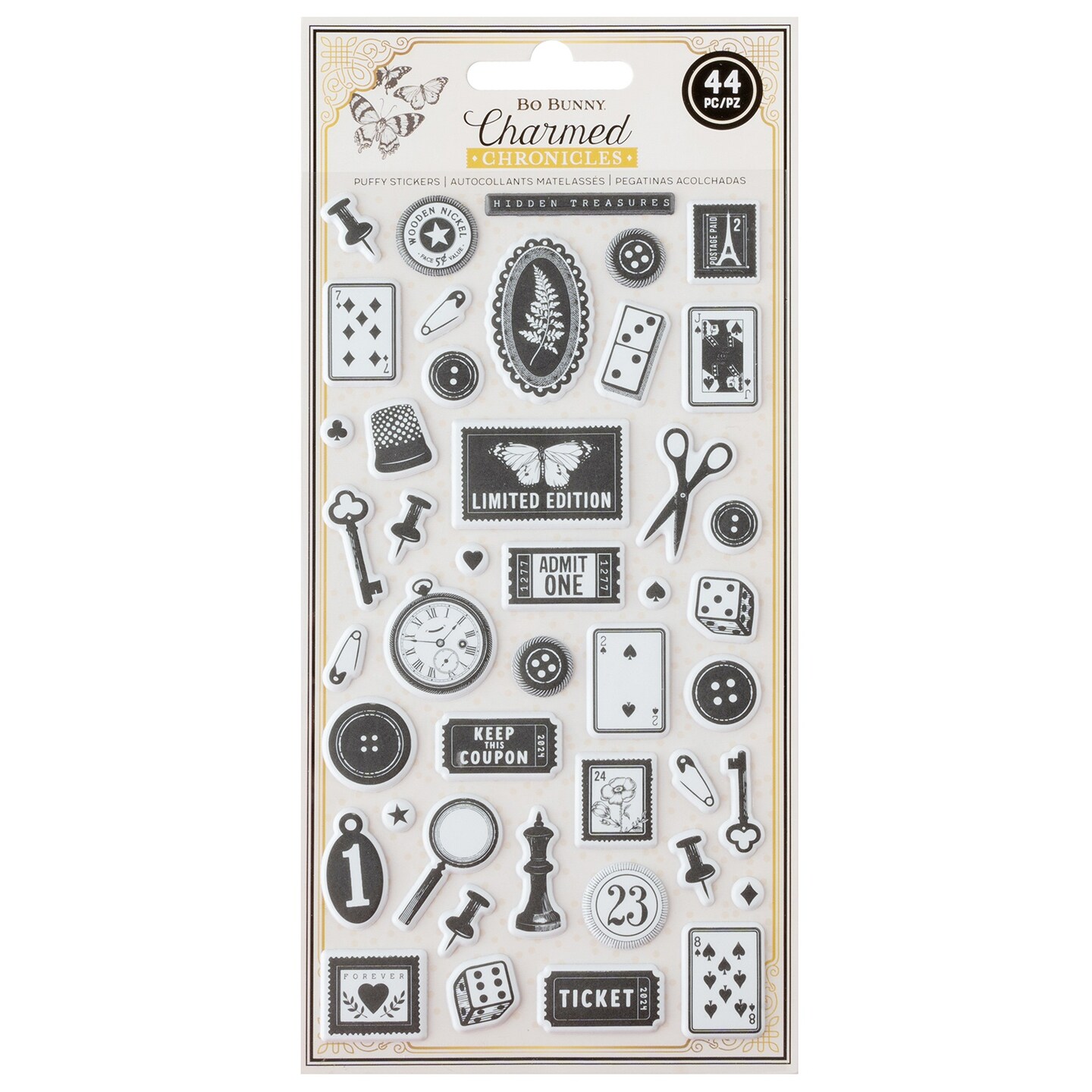 Bo Bunny Charmed Chronicles Puffy Stickers-Icons | Michaels
