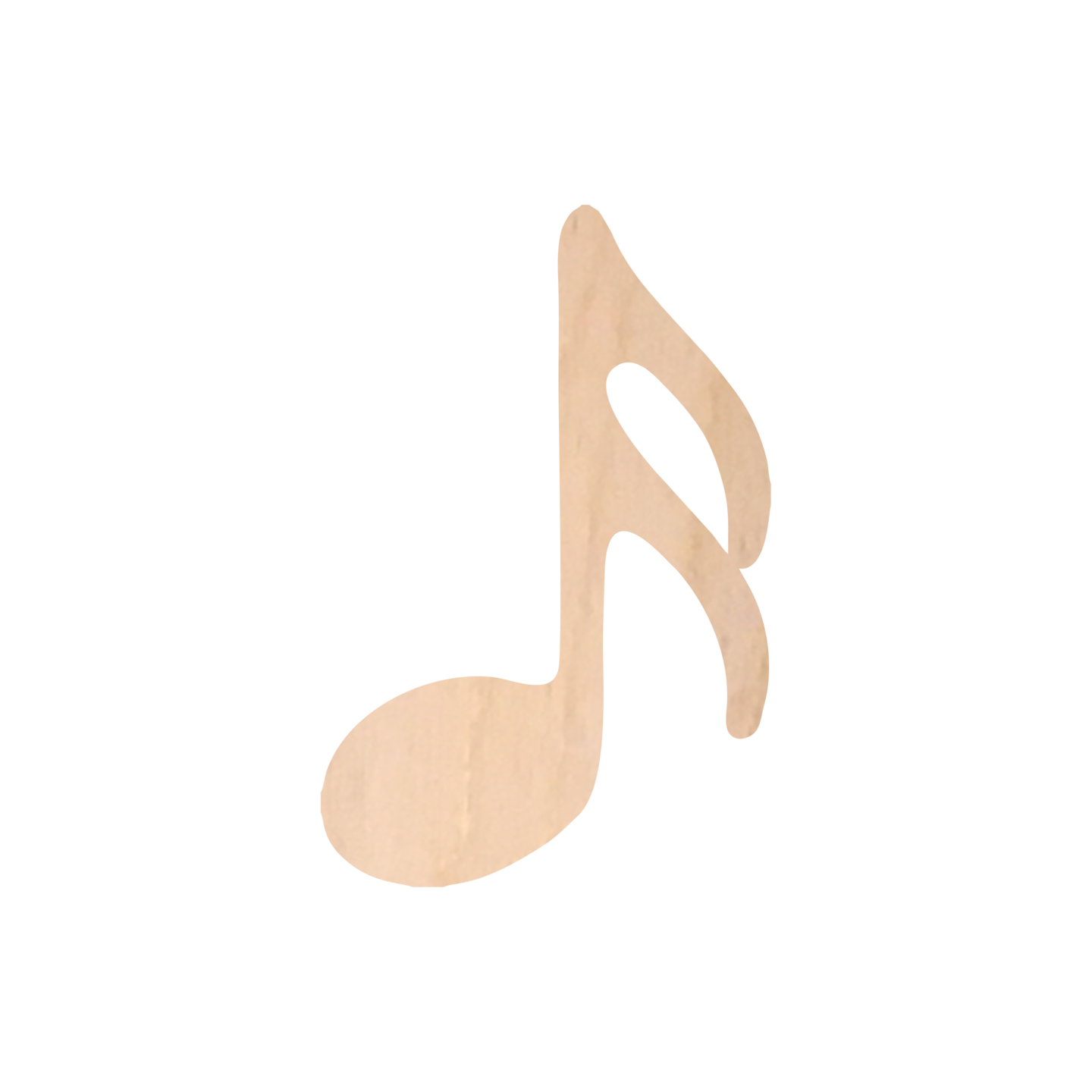 Musical Note Wooden Crafting Shape , 16th Note, Multiple Sizes and Wood ...