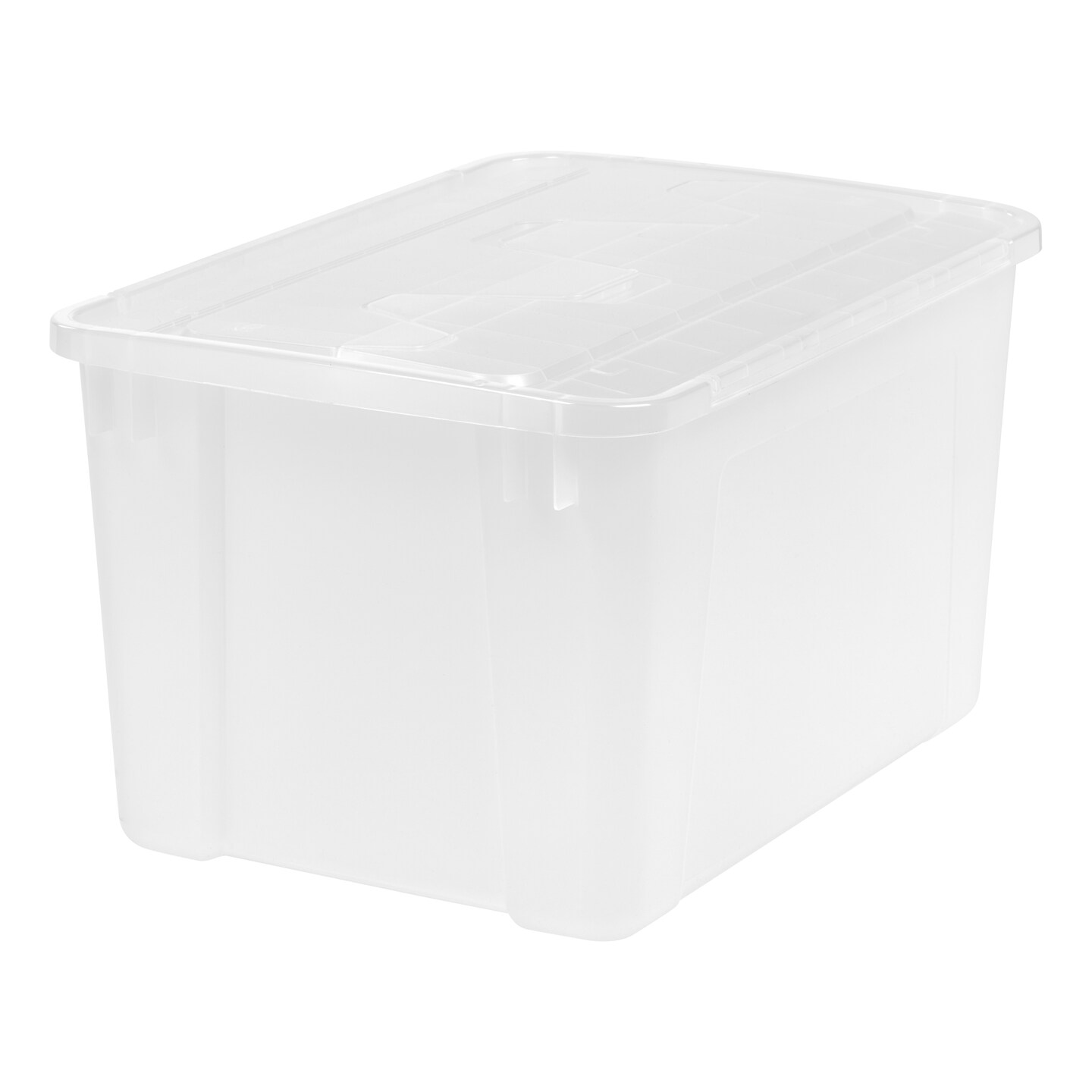 IRIS USA 50qt Clear View Wing-lid Hinged Lid Plastic Storage Organizing ...