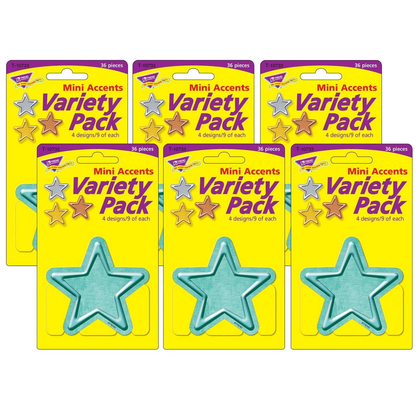 I ♥ Metal Stars Mini Accents Variety Pack, 36 Per Pack, 6 Packs | Michaels