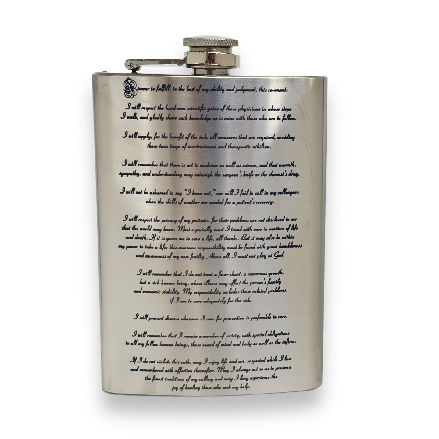 8oz Hippocratic Oath Stainless Steel Flask | Michaels