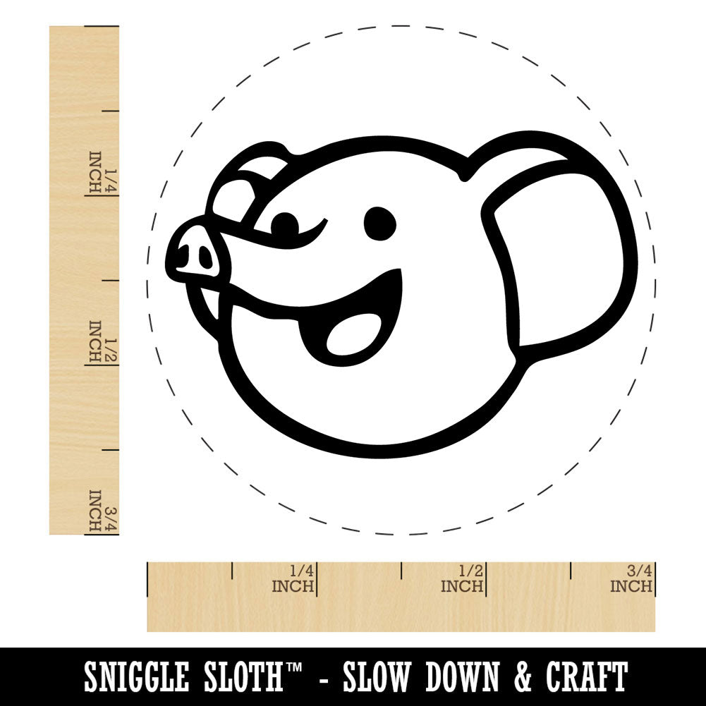 Cute Round Elephant Head Cartoon Self-Inking Rubber Stamp for Stamping ...
