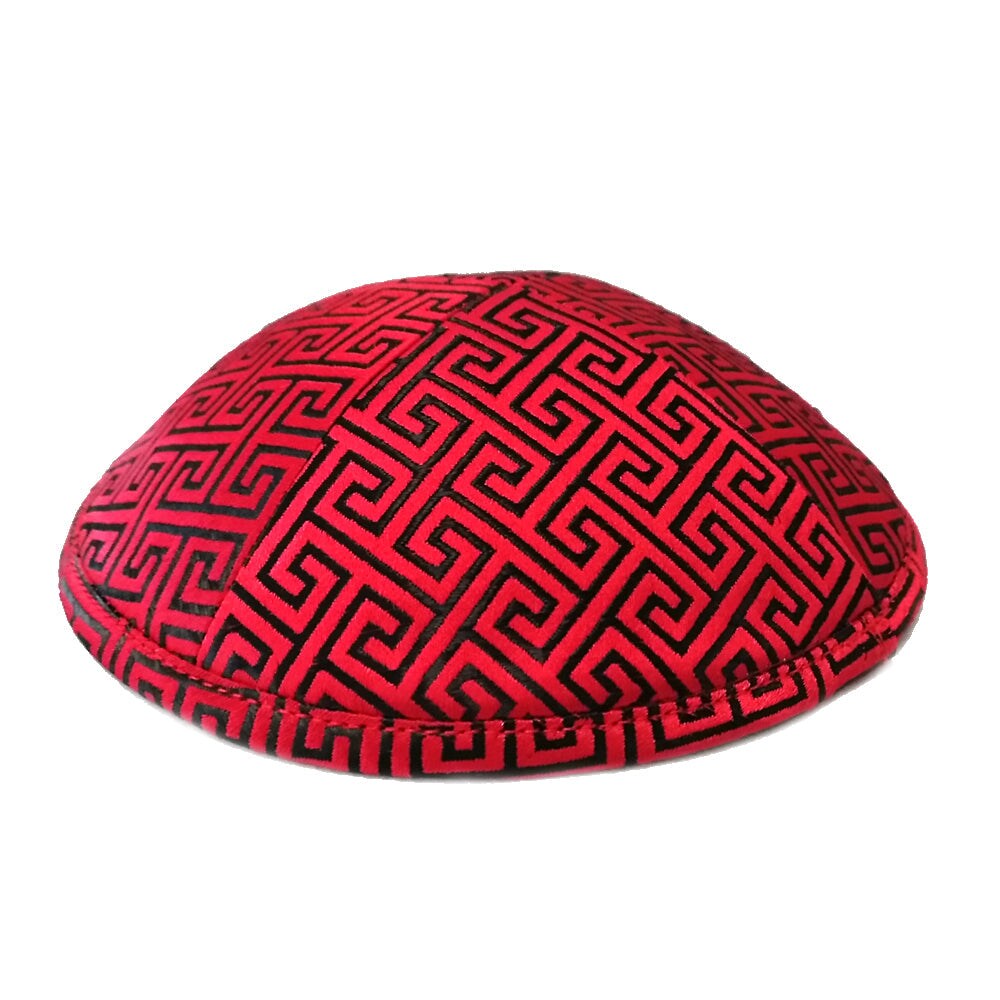 Kippah Red and Black Deluxe Brocade | Michaels