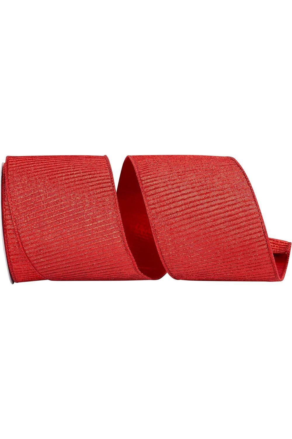 4" Pleated Metallic Lux Ribbon: Red (10 Yards) | Michaels