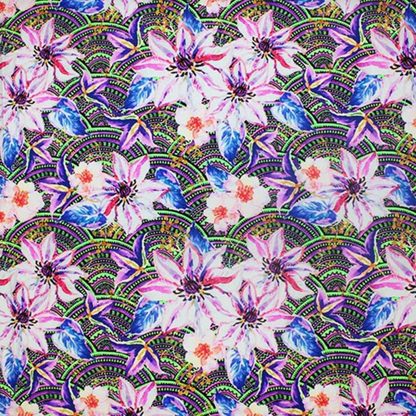 Electric Lilies Printed Spandex | Michaels