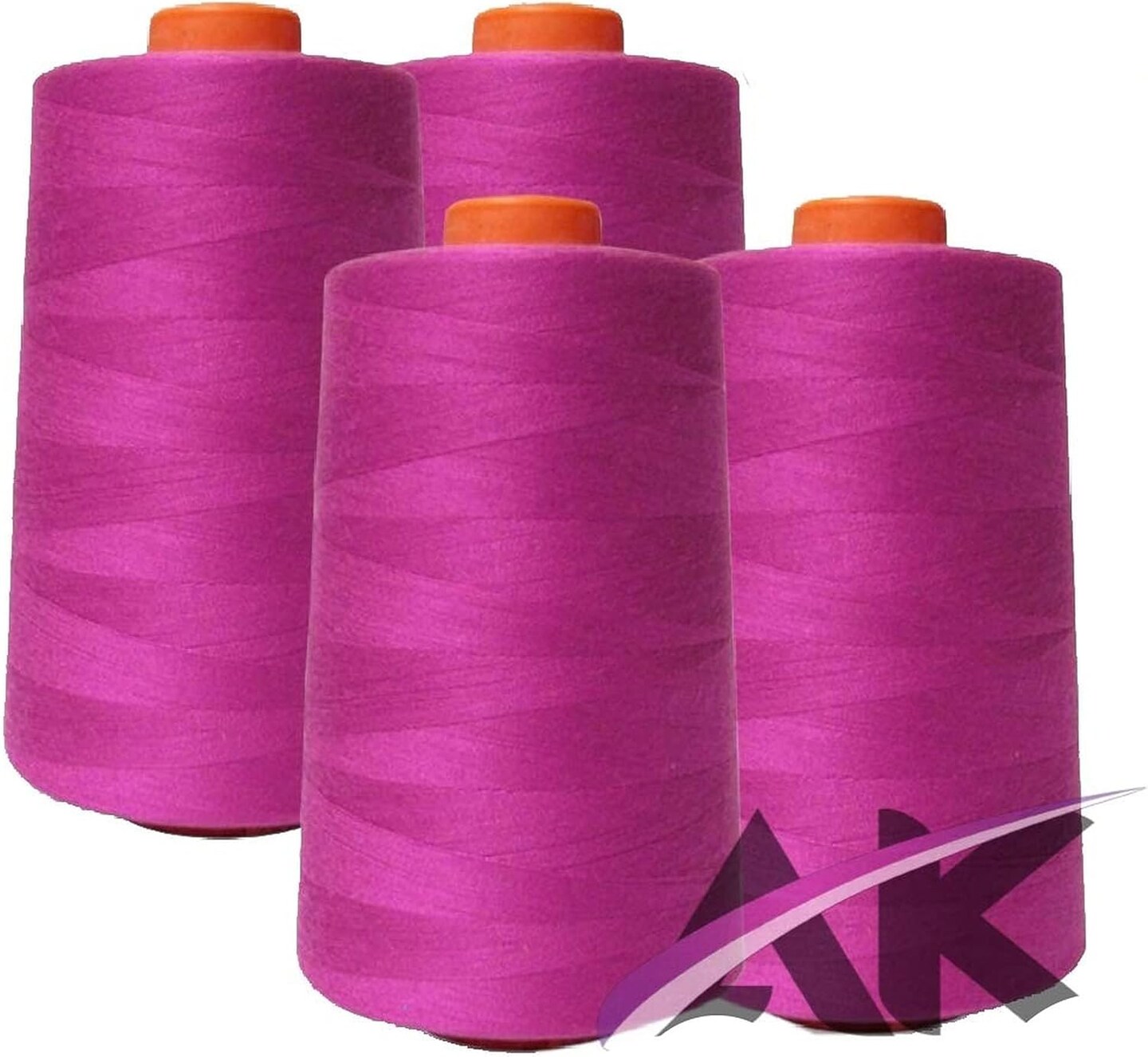 4-Pack HOT Pink All Purpose Sewing Thread Cones (6000 Yards Each) of ...