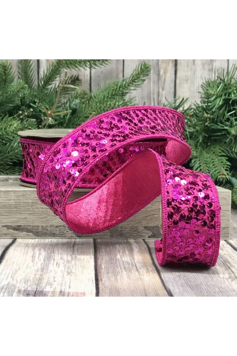 1.5" Metallic Sequin Ribbon: Hot Pink (10 Yards) | Michaels