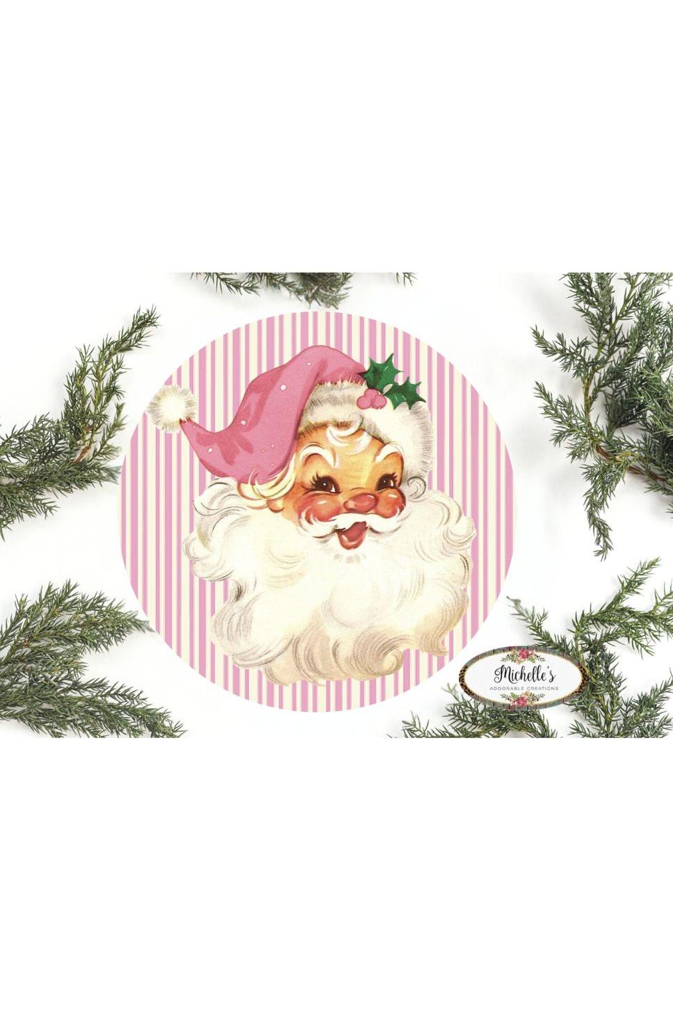 Vintage Pink Santa Christmas Sign | Michaels