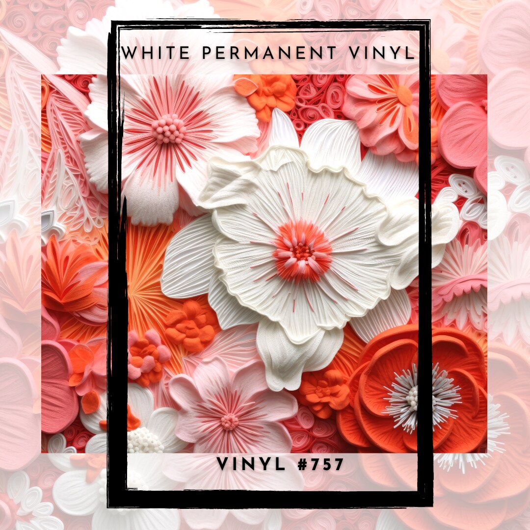 #757 3D Flowers 12x12 Pattern Vinyl | Michaels