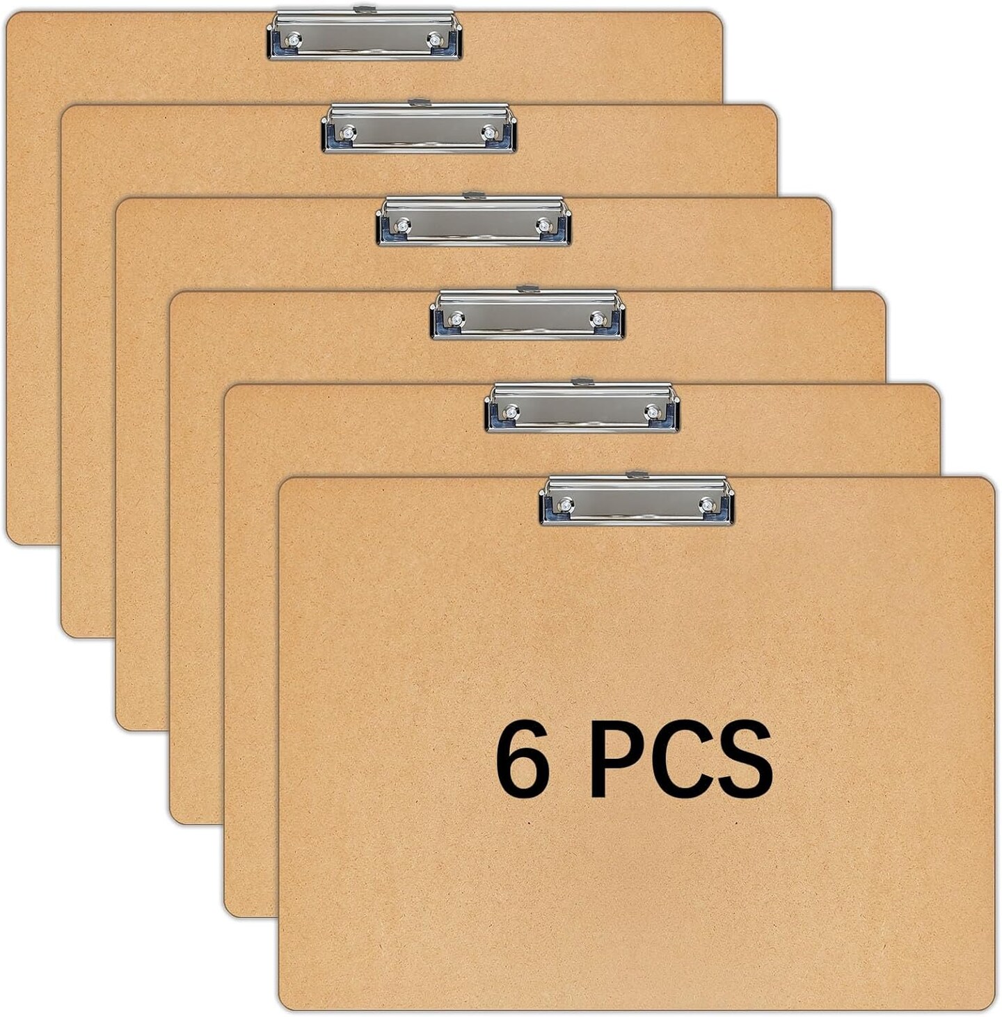 6 pcs of Oversized 11x17 clipboard, Wood Cleats with Low Profile Clips ...
