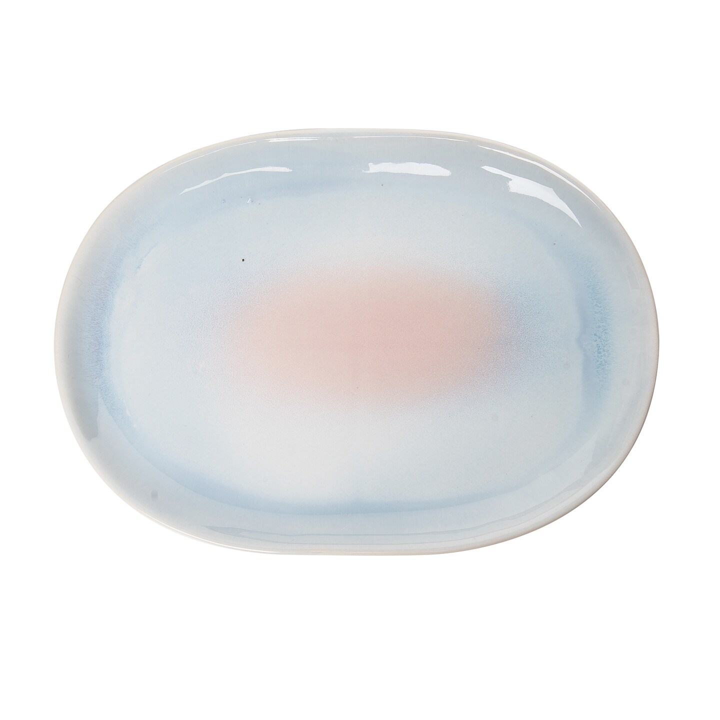 Transpac Ceramic 14 in. Sanctuary Reactive Glaze Platter | Michaels