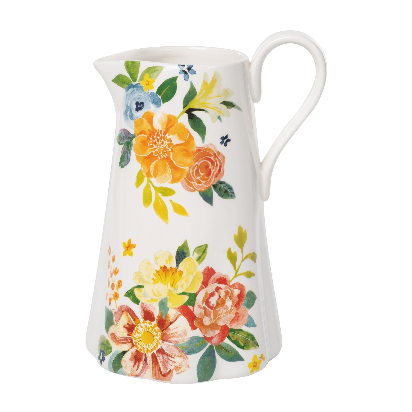 Transpac Ceramic 10.25 in. Everyday Floral Pitcher | Michaels