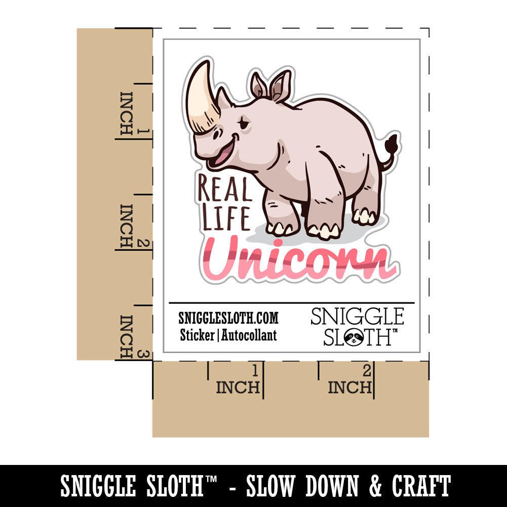 Water Bottle Sticker Set Rhino Rhinoceros Real life Unicorn Cute ...