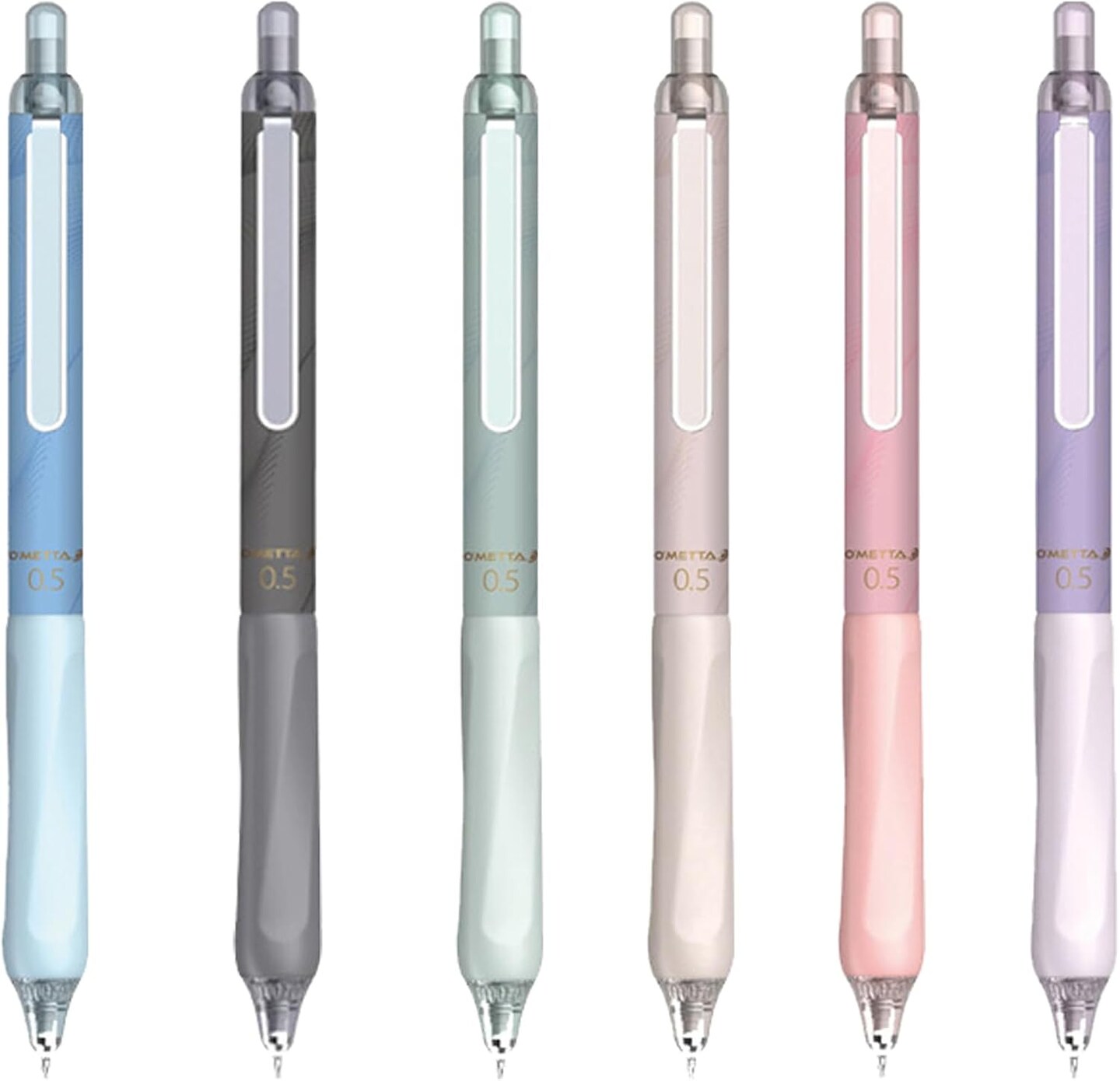 Retractable 0.5mm Porous Point Pen, metal clip, non-slip pen holder ...