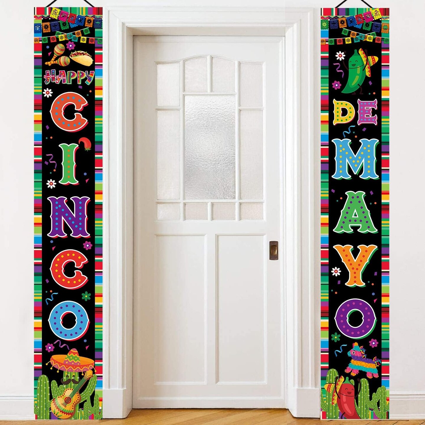 Cinco De Mayo Door Banner,71'' X 12'' Cinco De Mayo Hanging Decorations ...