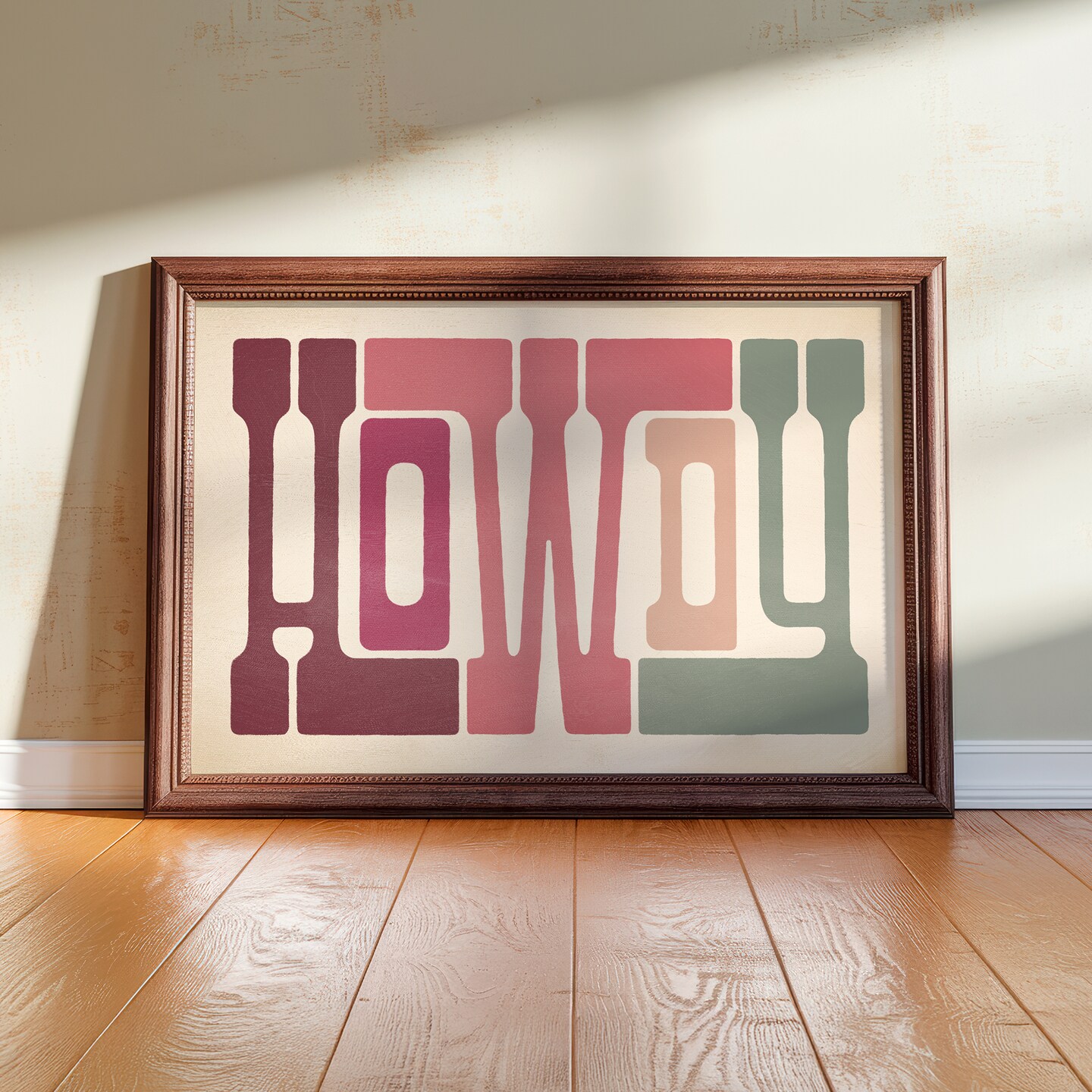 Howdy Typography Poster Gift for Girl, Pink Cowgirl Wall Art, Turquoise ...