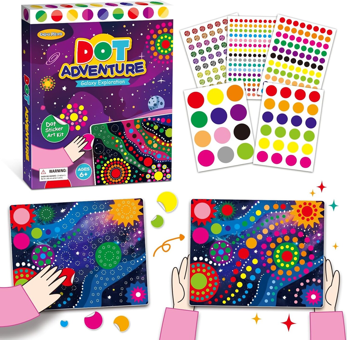 Dot Sticker Art Kit for Kids, Create Stunning Galaxy Patterns with Dot ...