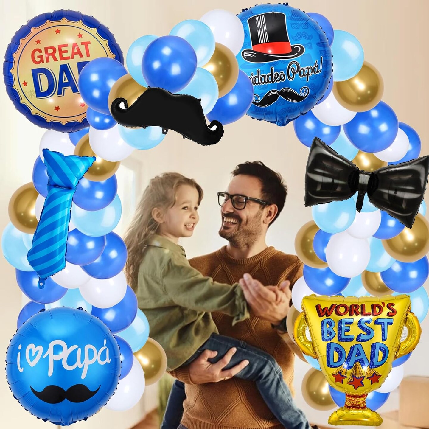 Happy Fathers Day Balloon Arch Garland Kit Father's Day Party ...