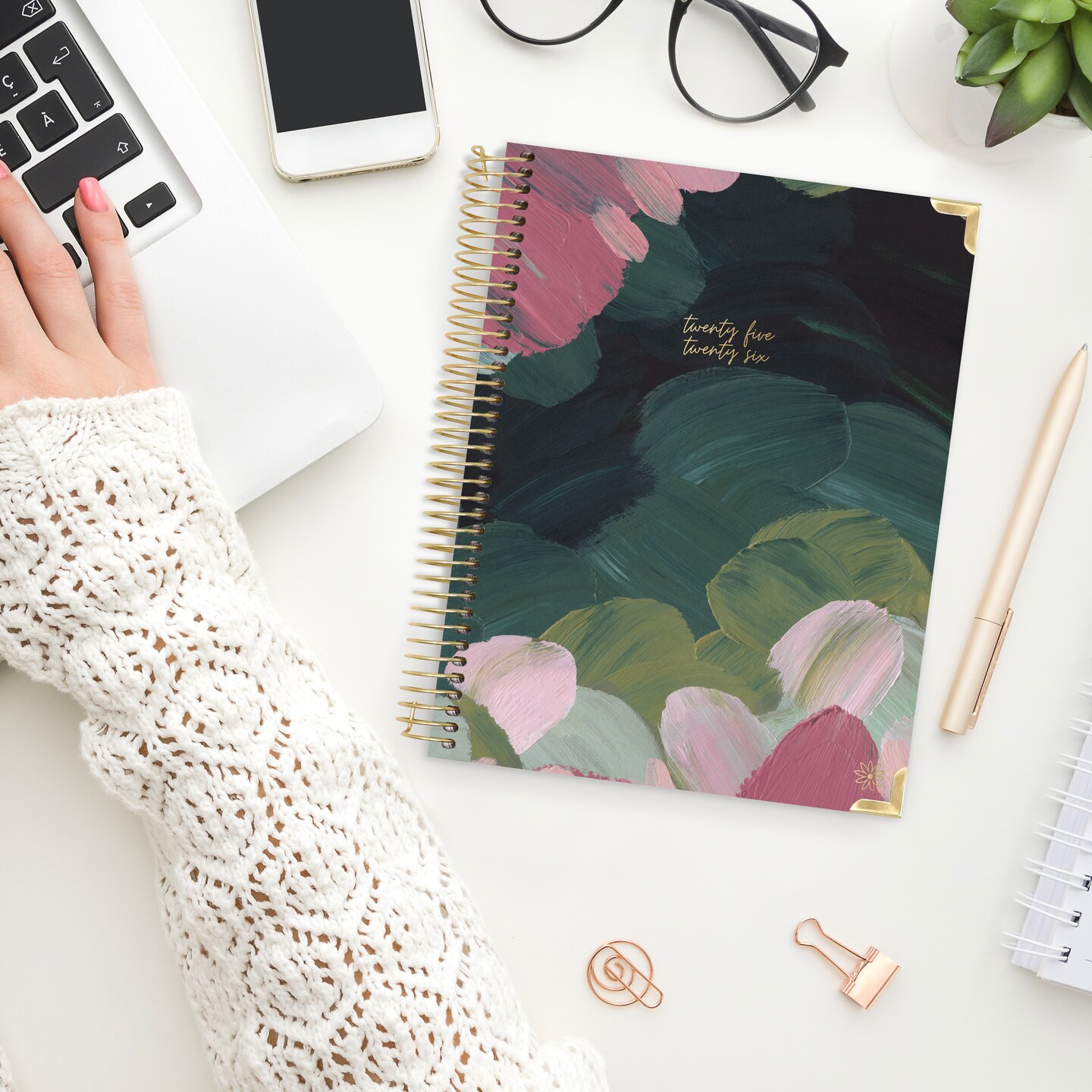 bloom daily planners 2025-26 Hard Cover Planner, 8.5” x 11”, Emerald ...