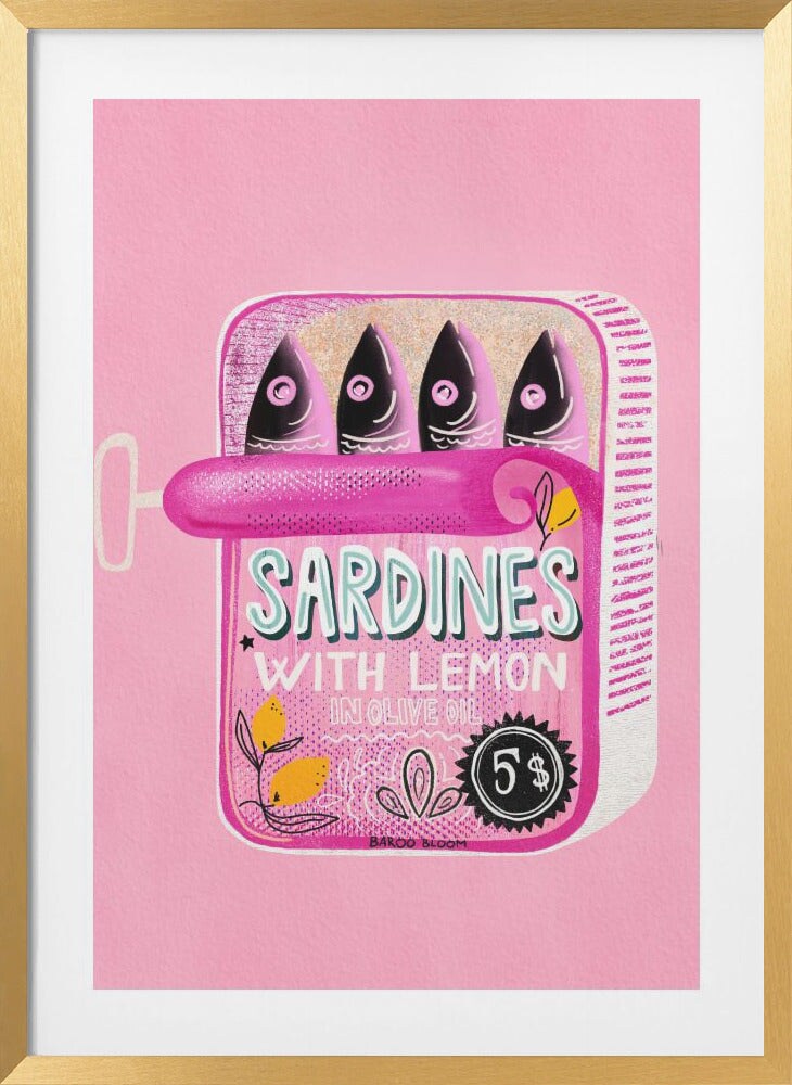 Sardines Tin Can Pink by Baroo Bloom Framed Art | Michaels