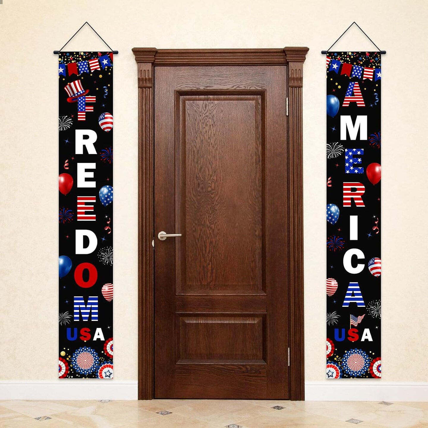 Veterans Day Porch Banner Sign Decorations Freedom American Front Door ...