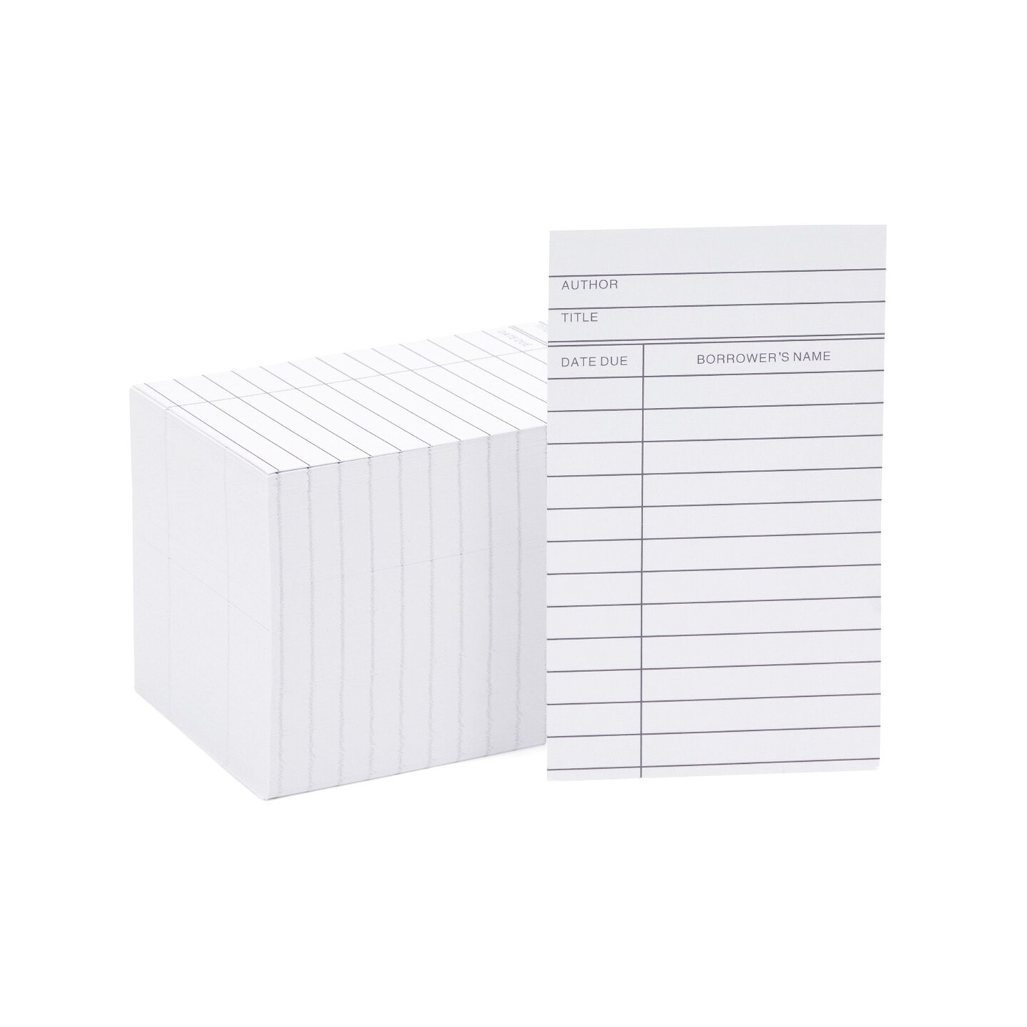 250 Pack Blank Library Cards for School Book Checkouts, CDs, DVDs ...
