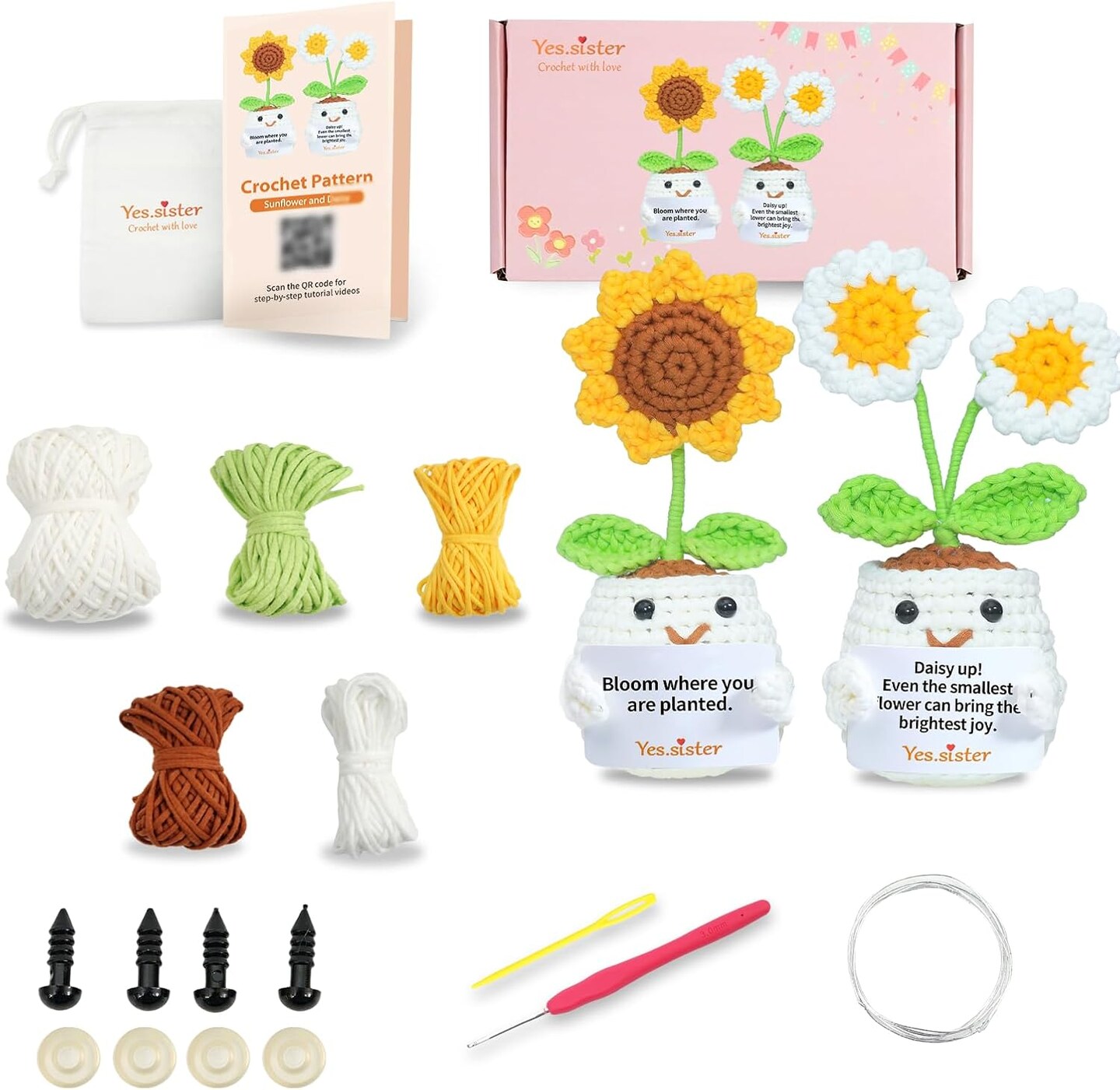 Potted Crochet Kit (Sunflowers) | Michaels