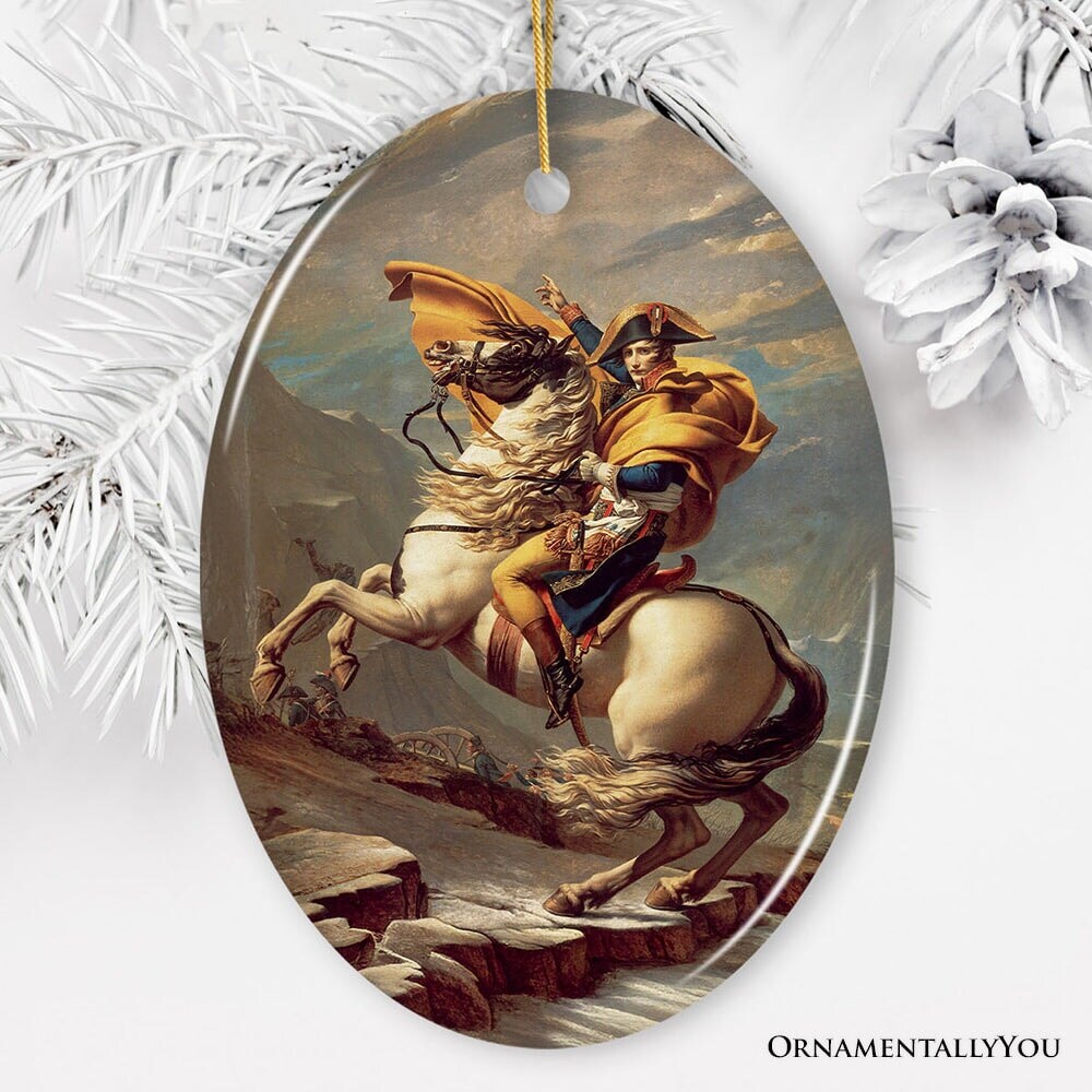 Jacques-Louis David Napoleon Crossing the Alps Ornament, Famous French ...