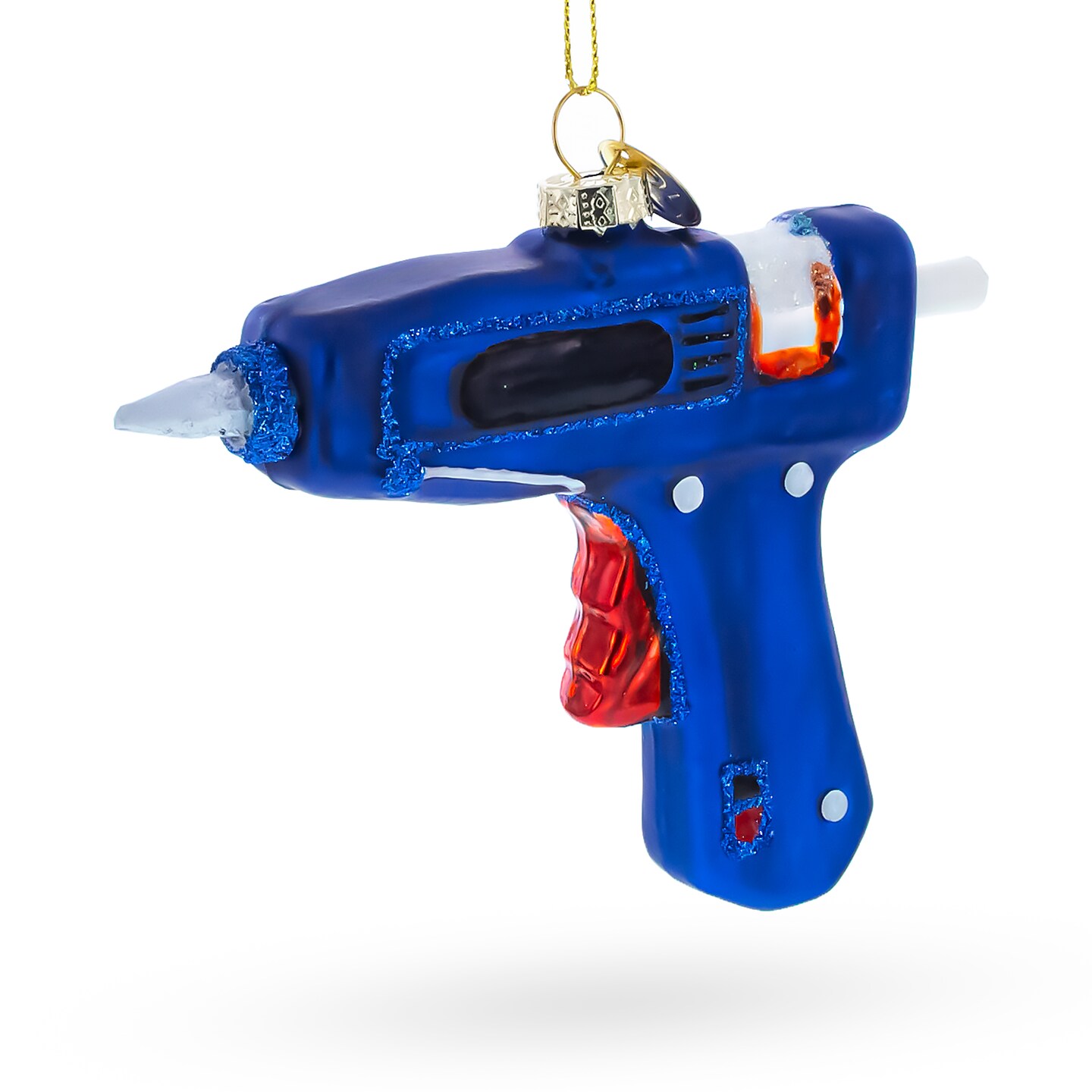 Craftsman's Blue Glue Gun Glass Christmas Ornament | Michaels