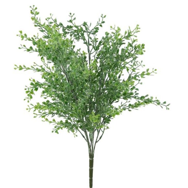 19" Glitter Mini Boxwood Bush | Sparkling Artificial Greenery Pick for Christmas Crafts-PF1728 ...